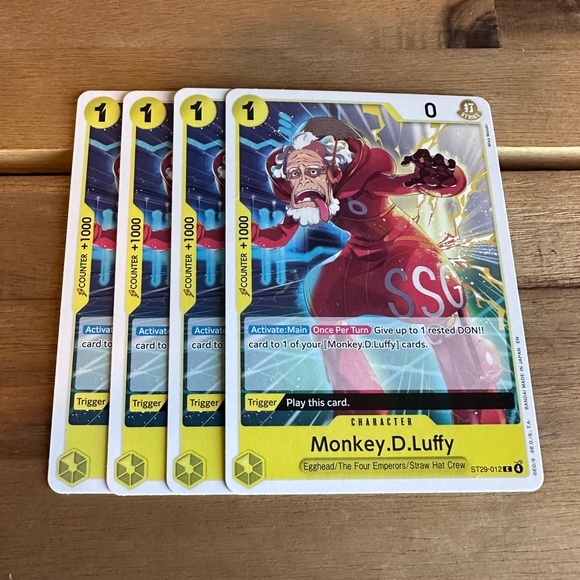 Onepiece | Games | One Piece Ccg Old Man Monkey D Luffy St292 X4 | Poshmark